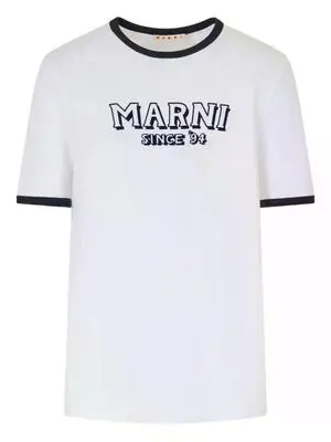 Marni Contrast-trim Crew-neck T-shirt