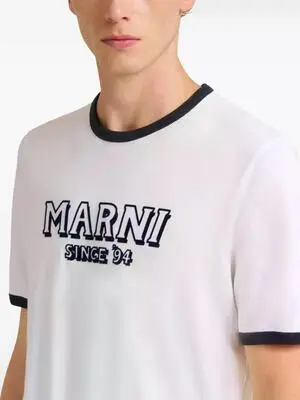 Marni Contrast-trim Crew-neck T-shirt