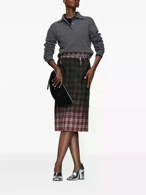 MAISON MARGIELA Tartan Midi Skirt