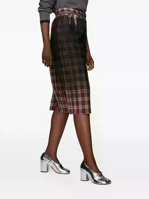 MAISON MARGIELA Tartan Midi Skirt
