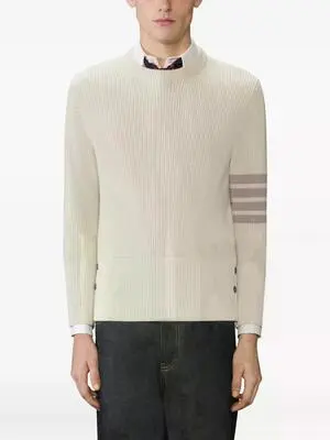Thom Browne Striped 4-bar Sweater - Neutrals