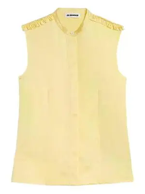 JIL SANDER Ruffled Stand-collar Shirt