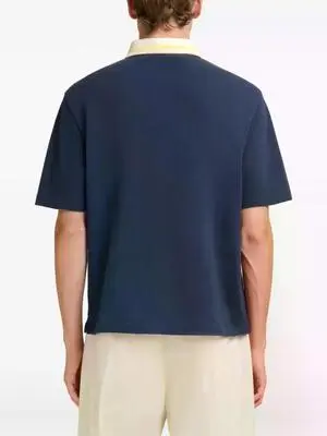 Marni Striped Collar Polo Shirt - Blue