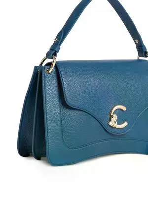 COCCINELLE Medium C-me Logo-detail Shoulder Bag - Blue
