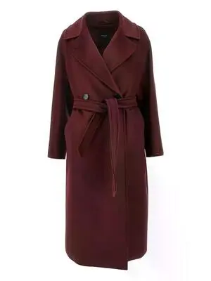Max Mara Wool Double-breasted Belted Coat