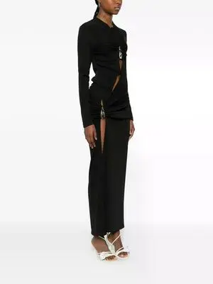 Christopher Esber Crystal-pendant Open-twist Midi Dress - Black