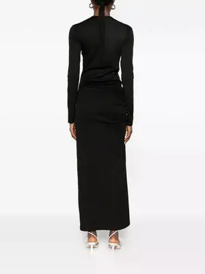 Christopher Esber Crystal-pendant Open-twist Midi Dress - Black