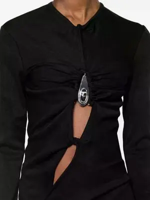 Christopher Esber Crystal-pendant Open-twist Midi Dress - Black