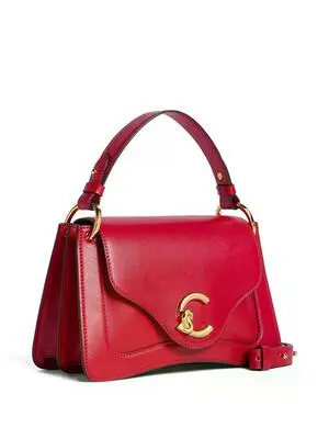 COCCINELLE Small Logo-plaque Shoulder Bag - Red