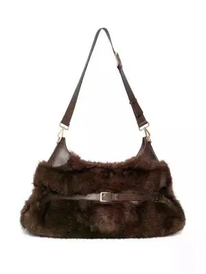 Manière De Voir Cali Fur Panel Duffle Bag - Brown
