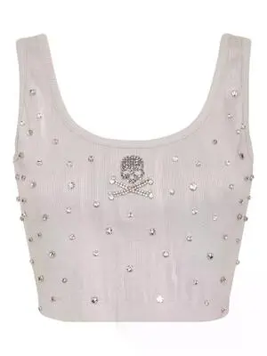 Philipp Plein Rhinestone-embellished Top