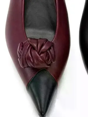 ROTATE BY BIRGER CHRISTENSEN Knot-appliqué Ballet Flats