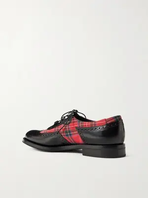 Church's Checked Twill And Leather Brogues
