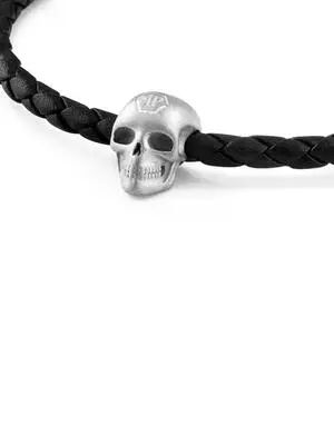 Philipp Plein Braided Leather Bracelet