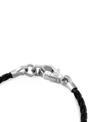 Philipp Plein Braided Leather Bracelet