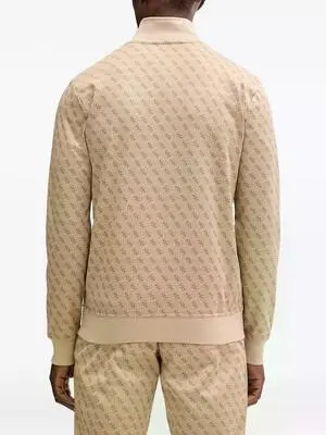 Guess Monogram Zip-fastening Track Jacket - Neutrals