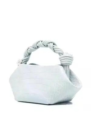 GANNI Croco Mini Satchel With Twisted Handle - Blue