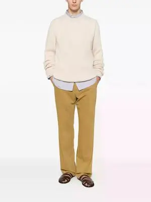 Fendi Logo-embroidered Sweater - Neutrals
