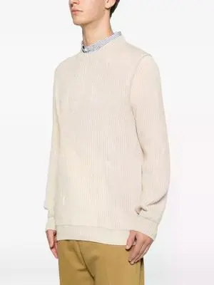 Fendi Logo-embroidered Sweater - Neutrals
