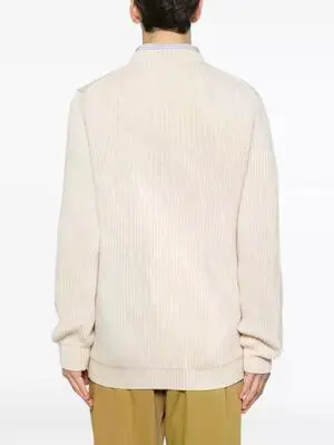 Fendi Logo-embroidered Sweater - Neutrals