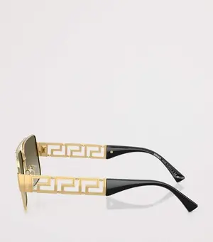 Versace Wire-frame Rectangular Sunglasses
