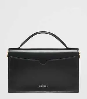 Alexander McQueen Leather Top-handle Bag With Skull Detail - Black