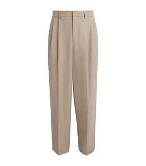 LE17SEPTEMBRE Wool-blend Pleated Straight Trousers