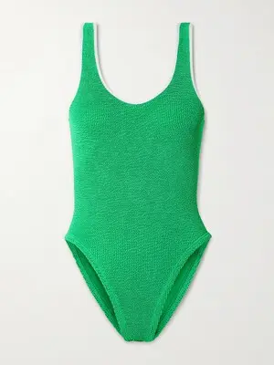 Hunza G Faye Original Crinkle Swimsuit - Green