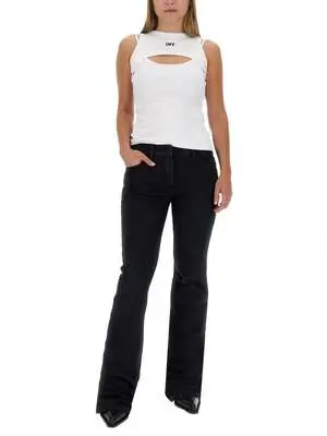 Off-White Wide Leg Jeans