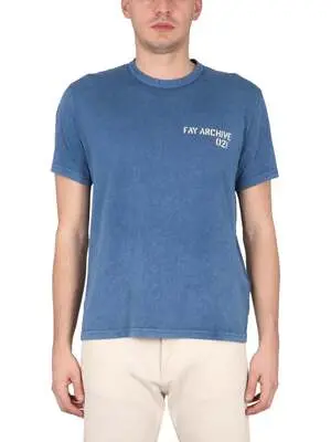 FAY Crewneck T Shirt - Blue