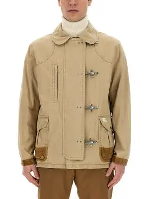 FAY Regular Fit Jacket With Four Hook Closure