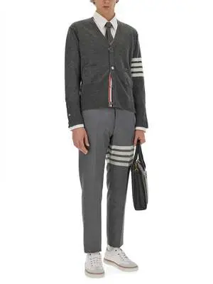 Thom Browne V-neck Cashmere Cardigan - Grey