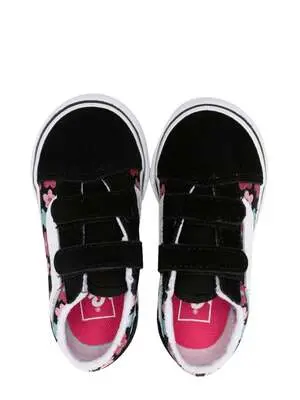 VANS Old Skool V Glitter Flower Power Sneakers