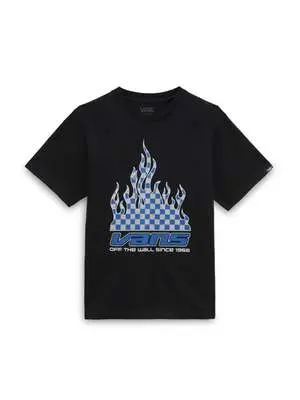 VANS Reflective Checkerboard Flame T-shirt - Black