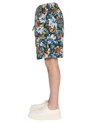 You Must Create Floral Print Bermuda - Multicolour