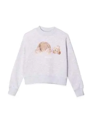 Palm Angels Bear Printed Sweatshirt - Grey