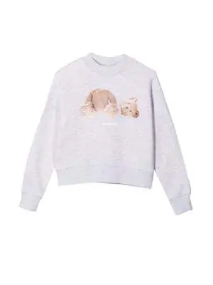 Palm Angels Bear Printed Sweatshirt - Grey