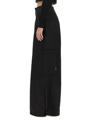 Palm Angels Relaxed Fit Cargo Pants - Black