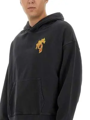 Palm Angels Hooded Sweatshirt - Black