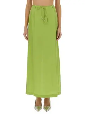 ALYSI Long Silk Skirt
