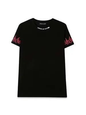 VISION OF SUPER Embroidered T-shirt - Black