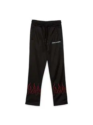 VISION OF SUPER Trousers With Embroidered Flames