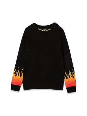 VISION OF SUPER Crewneck With Flames