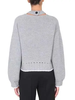 Proenza Schouler White Label Wool Jersey Top - Grey