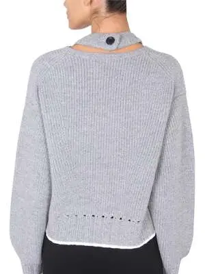 Proenza Schouler White Label Wool Jersey Top - Grey