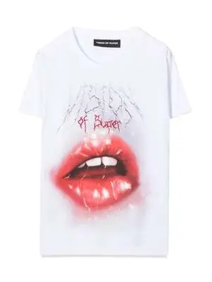 VISION OF SUPER Printed Cotton T-shirt - White