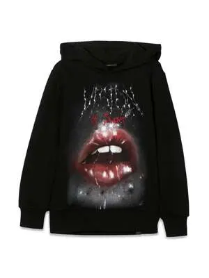 VISION OF SUPER Rock Mouth Graphic Hoodie - Black
