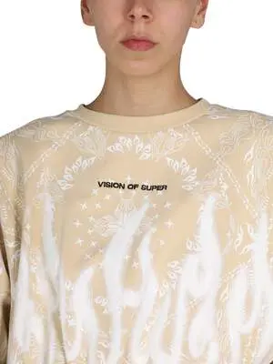 VISION OF SUPER Paisley Pattern Sweatshirt - Beige