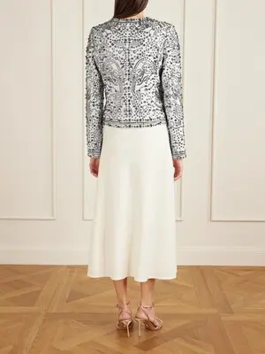 Elie Saab Studded And Crystal-embellished Cady Jacket
