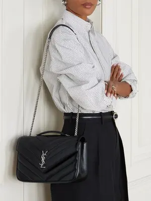 Saint Laurent Loulou Medium Matelassé Leather Shoulder Bag